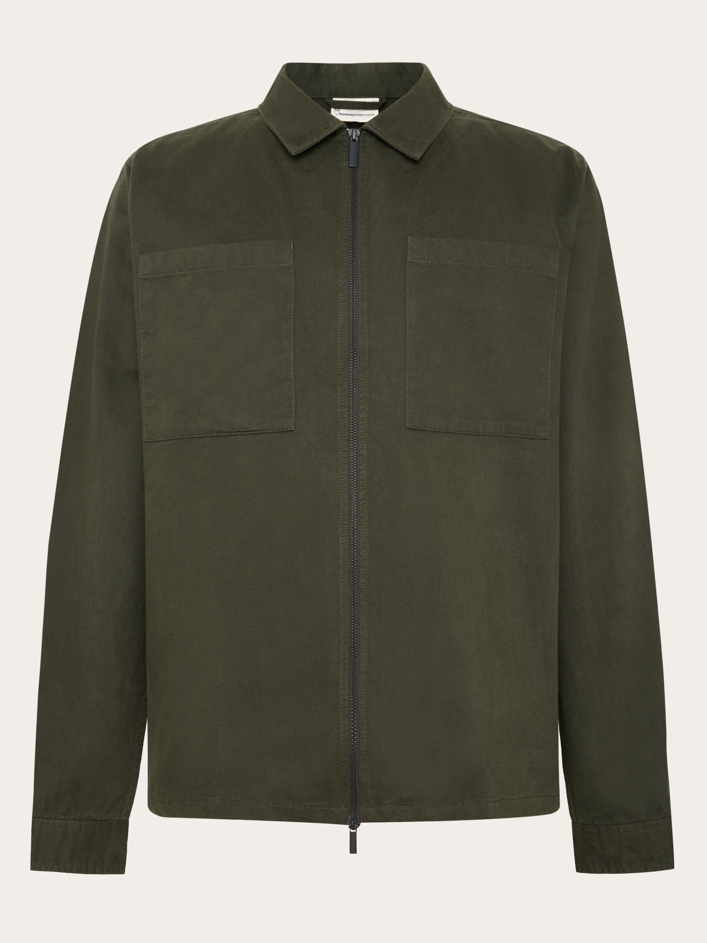 Twill zip overshirt - Forrest Night – KnowledgeCotton Apparel Europe