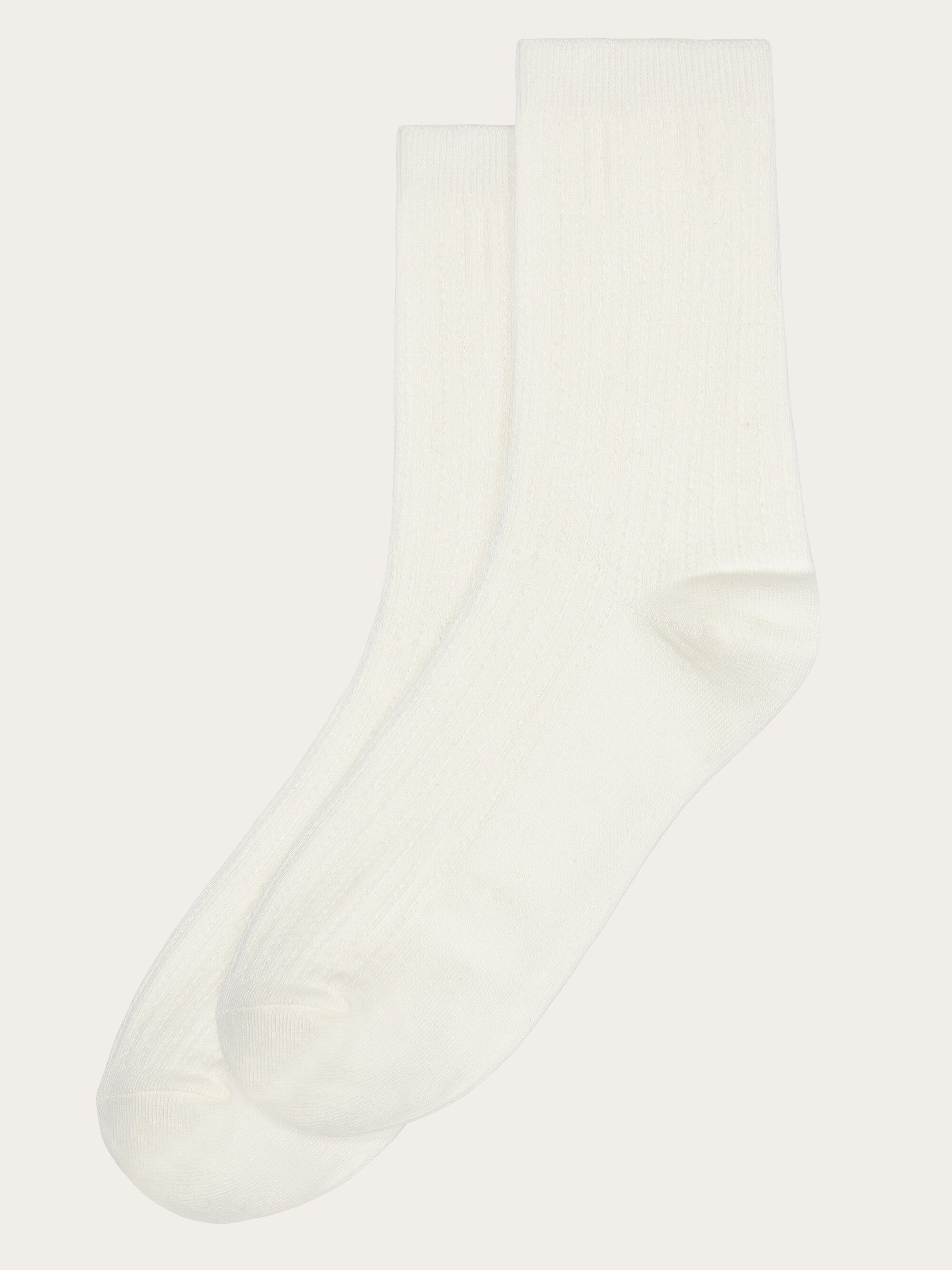 1-pack Cable structure socks - GOTS/Vegan - Buttercream ...