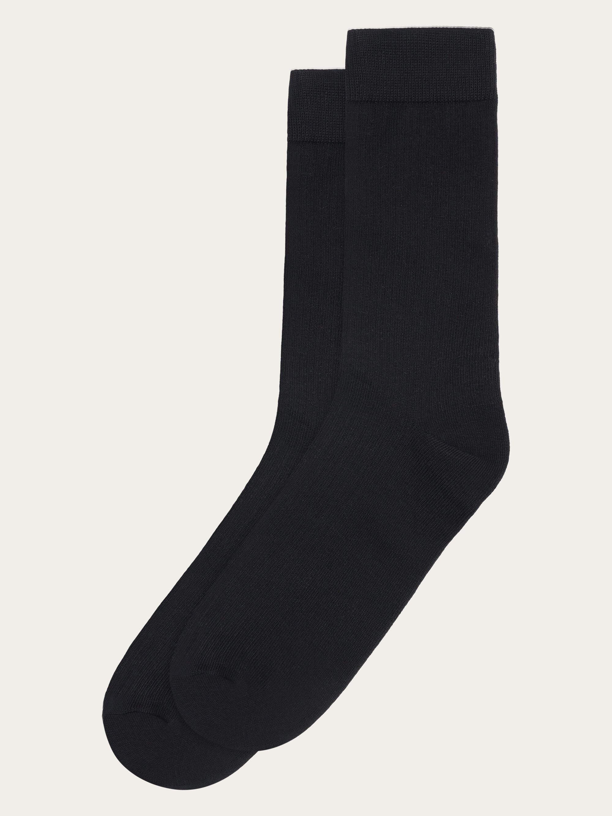 1-pack classic sock - GOTS/Vegan - Black Jet – KnowledgeCotton Apparel ...