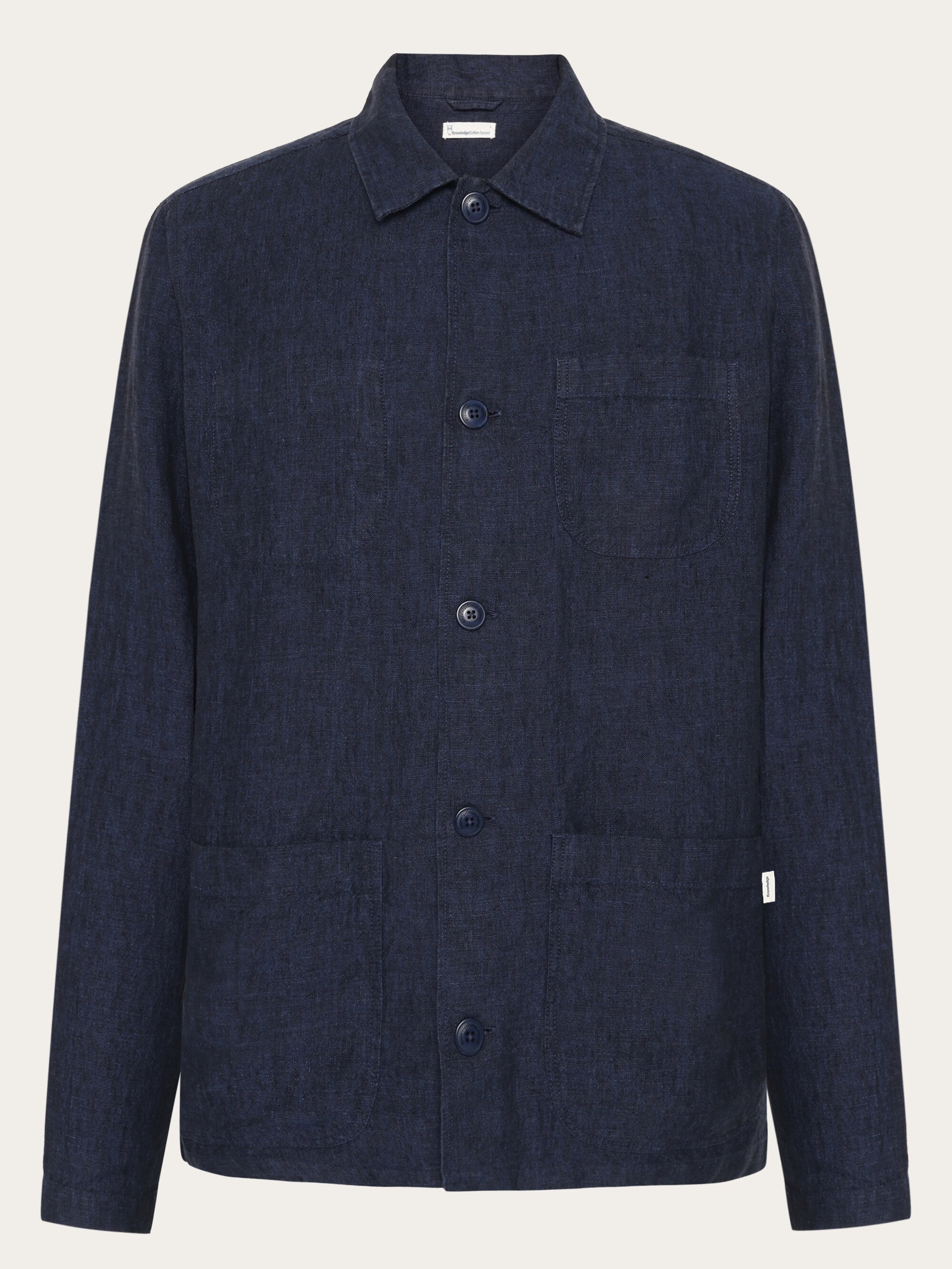 Buy Linen overshirt - Yarndyed - Total Eclipse - from KnowledgeCotton ...