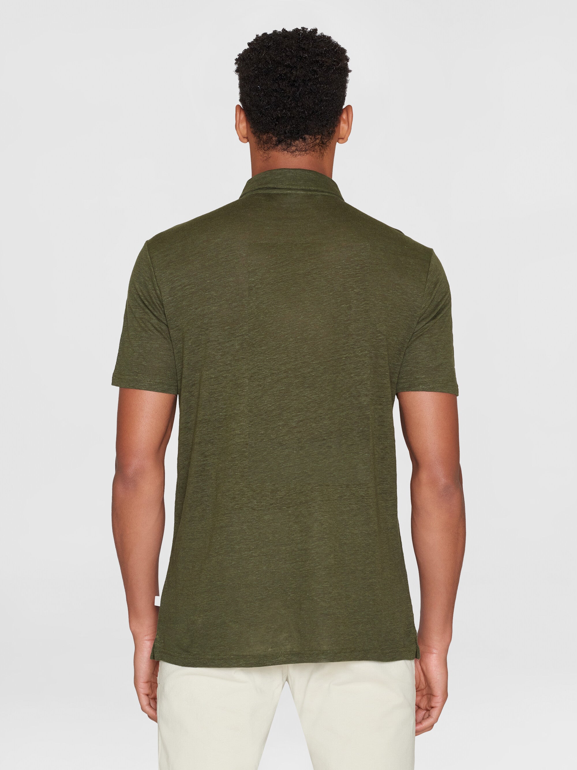 Buy Linen polo - Forrest Night - from KnowledgeCotton Apparel®