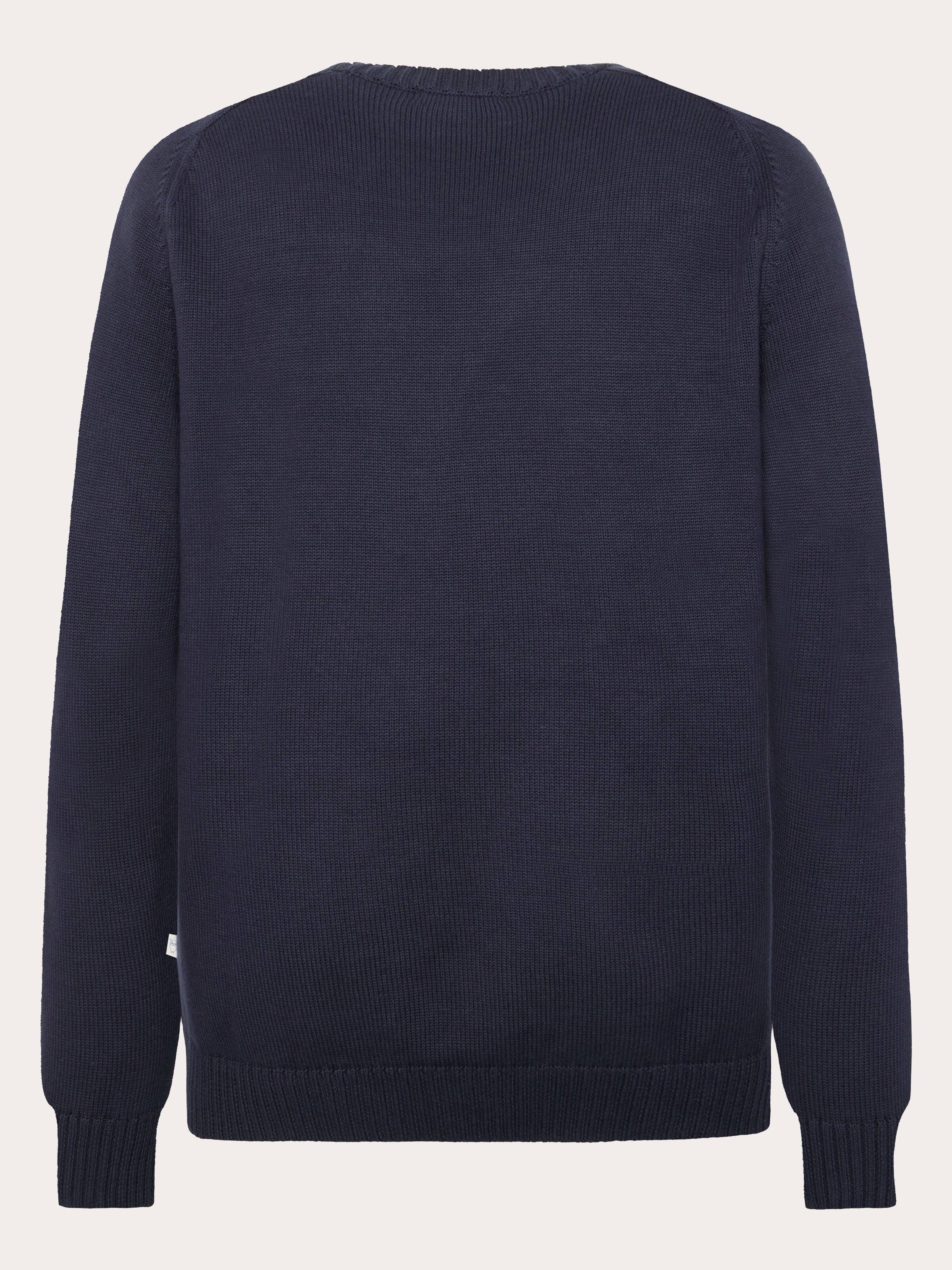 Plain knitted crew neck - Night Sky – KnowledgeCotton Apparel Europe