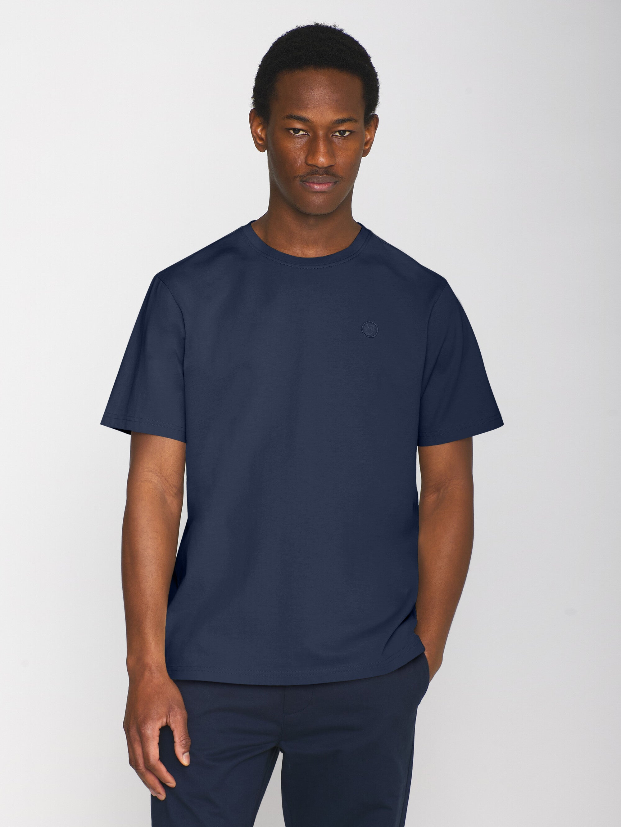 Regular fit Badge t-shirt - Insigna Blue melange