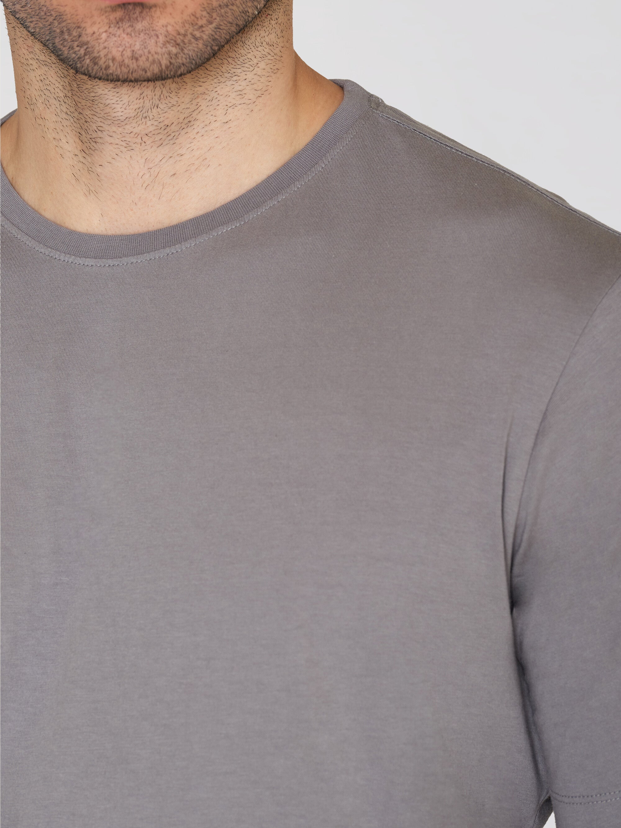 Regular fit Basic tee - Sharkskin