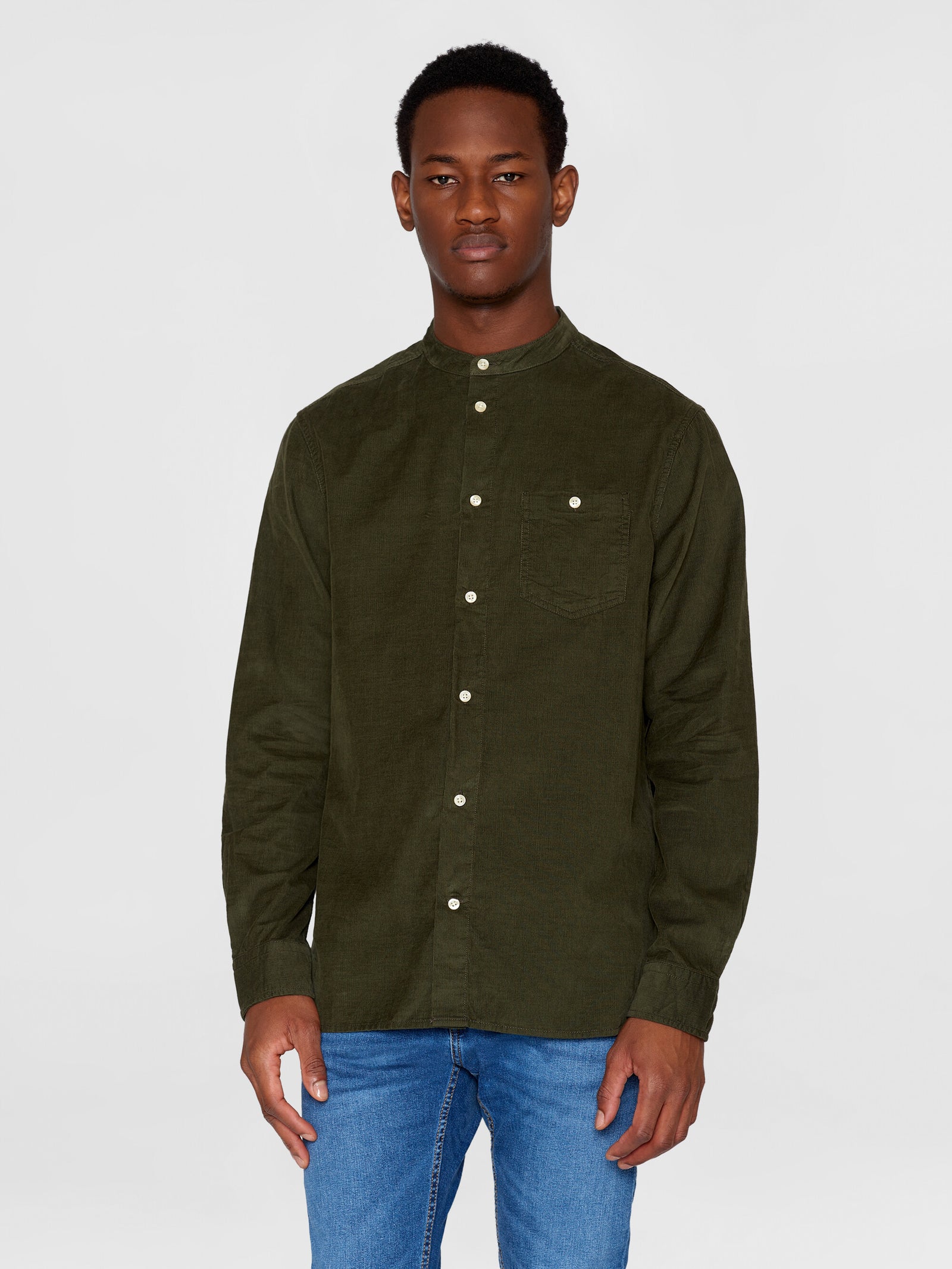 Buy Regular fit corduroy strand collar shirt - Forrest Night Buy Regular fit corduroy strand collar shirt - Forrest Night
