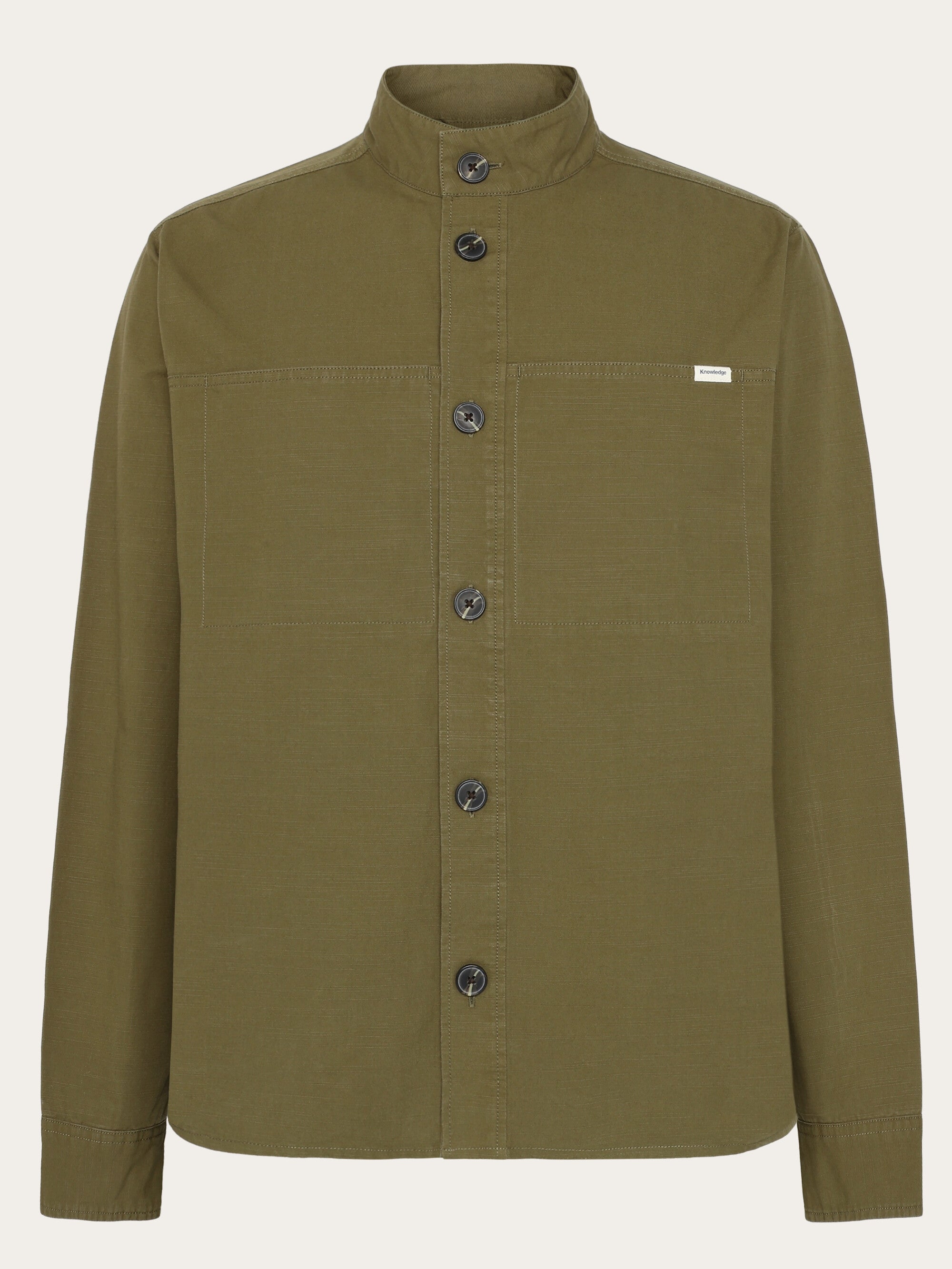 Slub overshirt - GOTS/Vegan - Burned Olive – KnowledgeCotton Apparel Europe